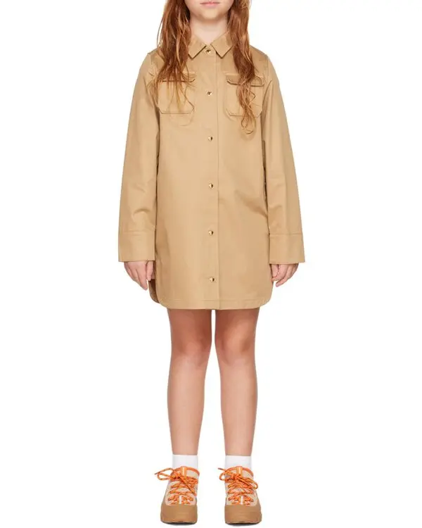 Burberry Long Sleeve Logo Blouse Dress