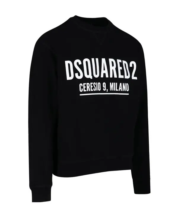 Dsquared2 Logo Printed Crewneck Sweatshirt - Black