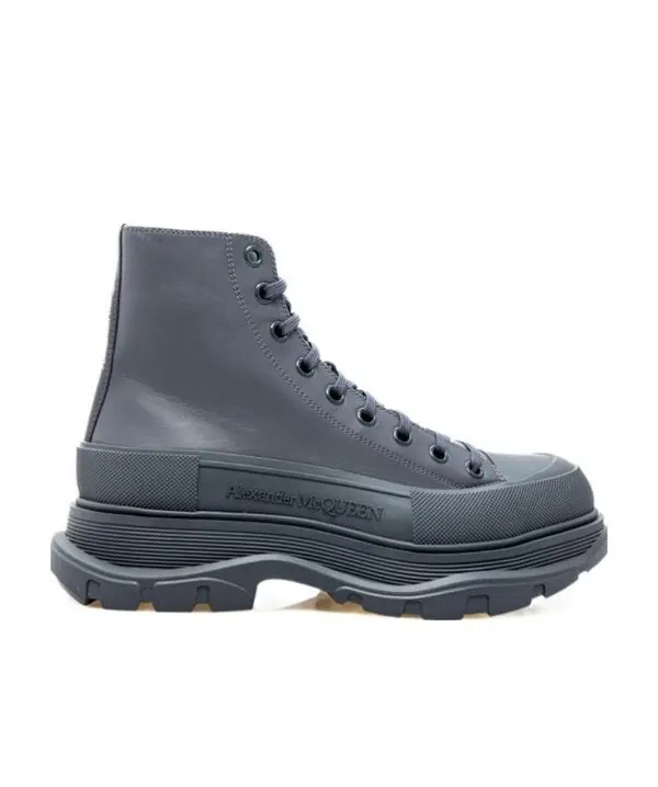 Alexander McQueen Tread Chunky Lace Up Sneakers - Gray
