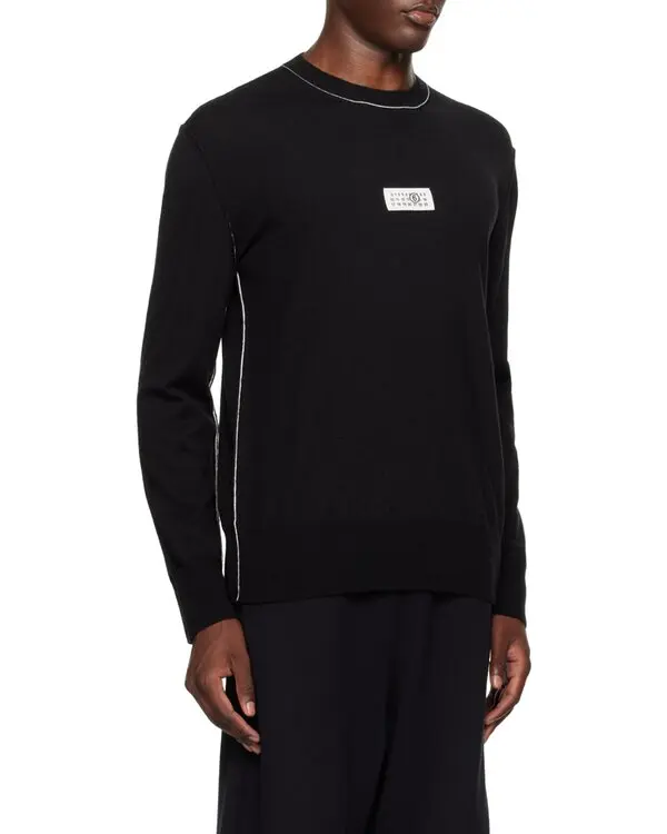 MAISON MARGIELA Crewneck Jumper With Logo Patch