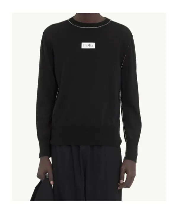 MAISON MARGIELA Crewneck Jumper With Logo Patch