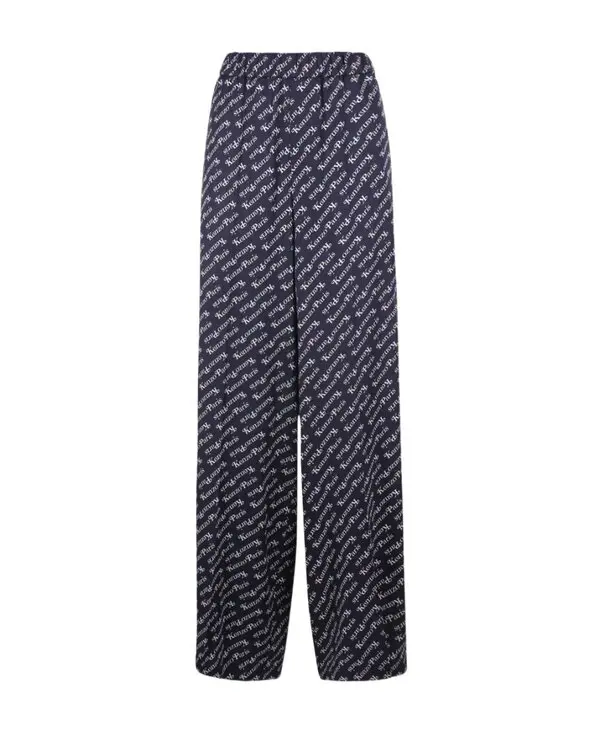 Kenzo All Over Logo Pajama Pants - Black