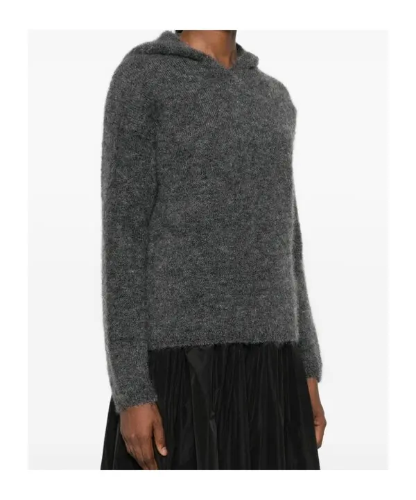 Max Mara Knitted Hoodie - Black
