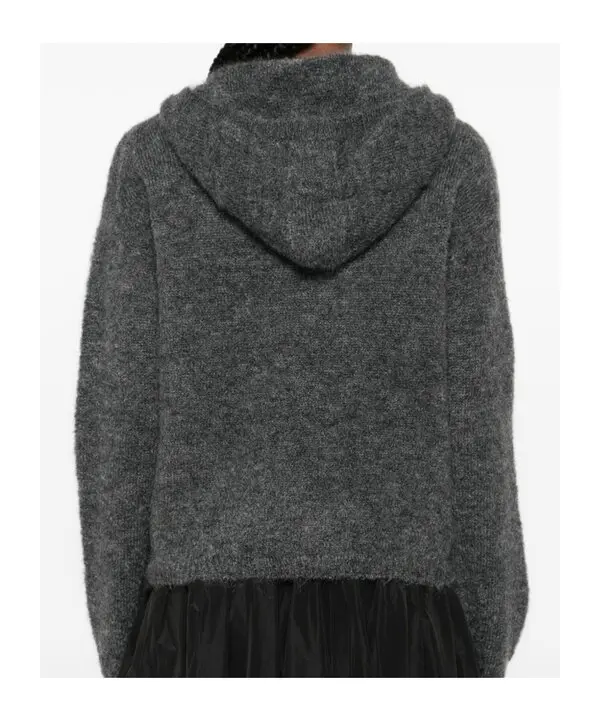 Max Mara Knitted Hoodie - Black