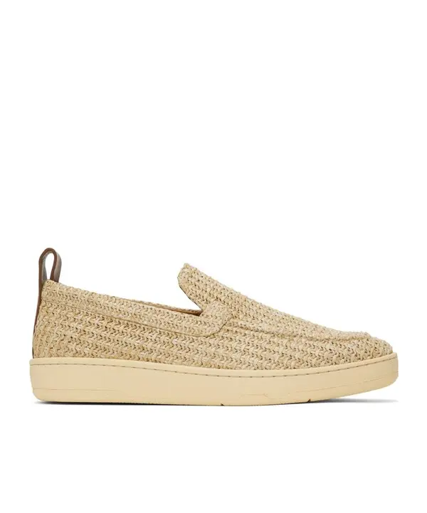 LANVIN Raffia Slip-on Loafers - Nude