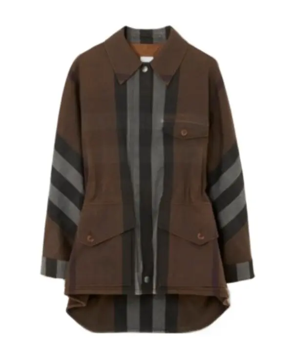 Burberry Checked Long-sleeve Jacket