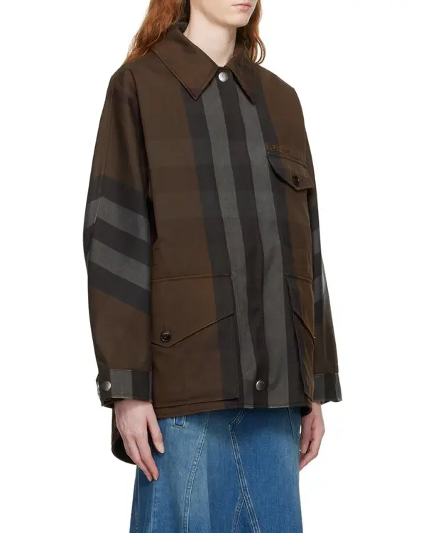 Burberry Checked Long-sleeve Jacket