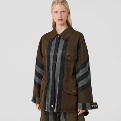 Burberry Checked Long-sleeve Jacket