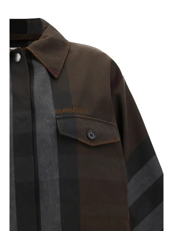 Burberry Checked Long-sleeve Jacket - Black