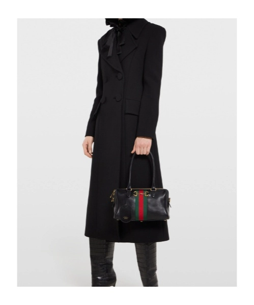 Gucci Medium Boston Bag With Horsebit Detail - Black