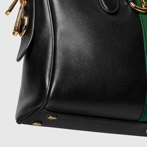 Gucci Medium Boston Bag With Horsebit Detail - Black