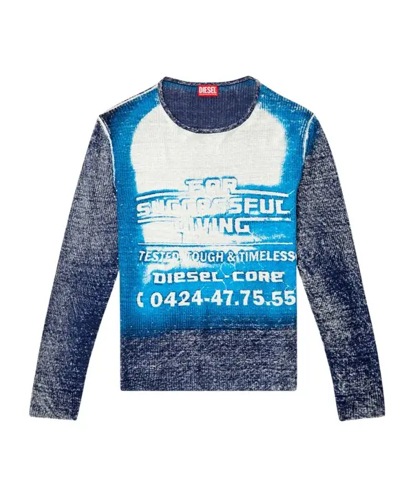 DIESEL® K-rod Crewneck Sweatshirt With Graphic Print
