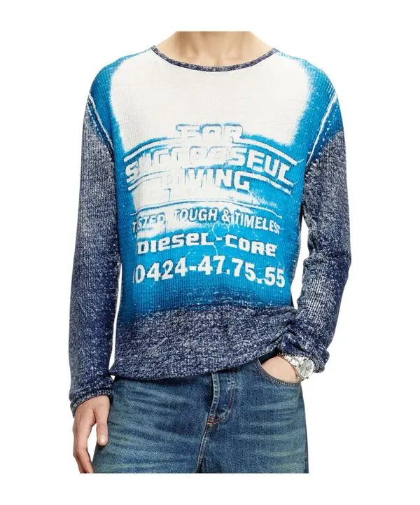 DIESEL® K-rod Crewneck Sweatshirt With Graphic Print