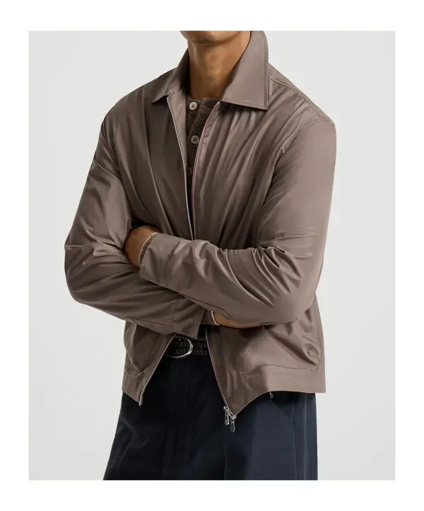 Brunello Cucinelli Zip-up Shirt Jacket - Gray