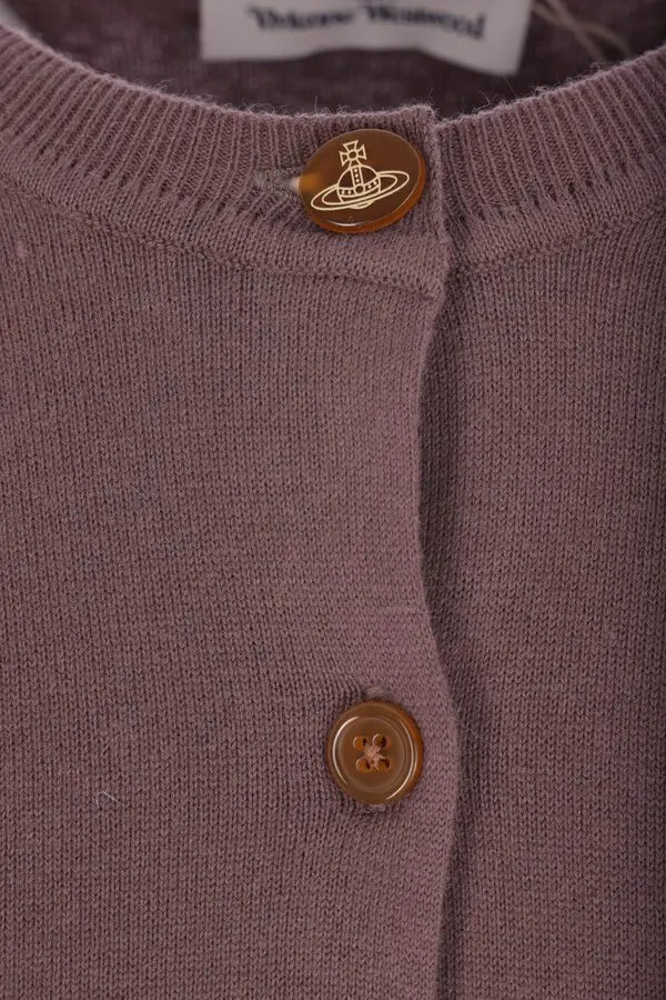 VIVIENNE WESTWOOD Orb Embroidered Knit Cardigan
