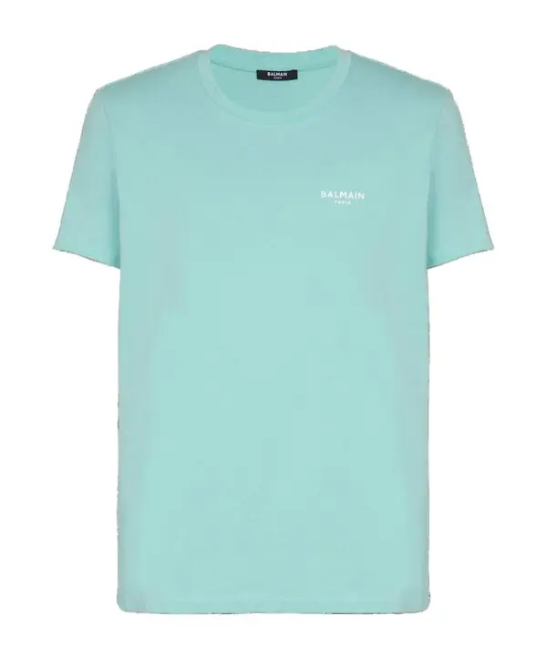 Balmain Paris Flocked Short-sleeved T-shirt