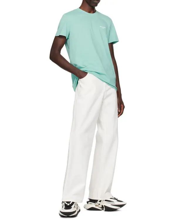 Balmain Paris Flocked Short-sleeved T-shirt
