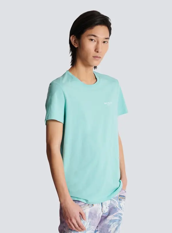 Balmain Paris Flocked Short-sleeved T-shirt