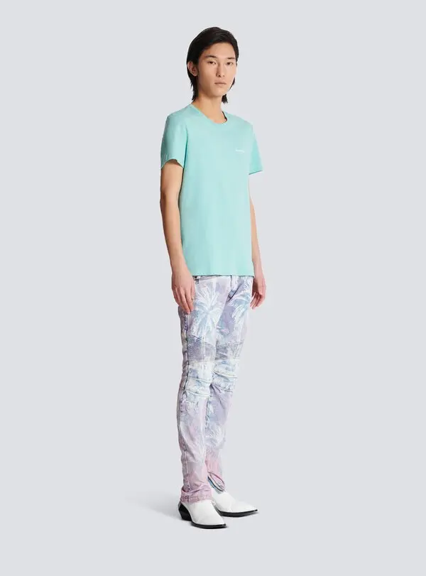 Balmain Paris Flocked Short-sleeved T-shirt