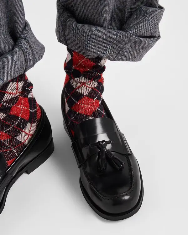Prada Tassel Detail Slip-on Loafers