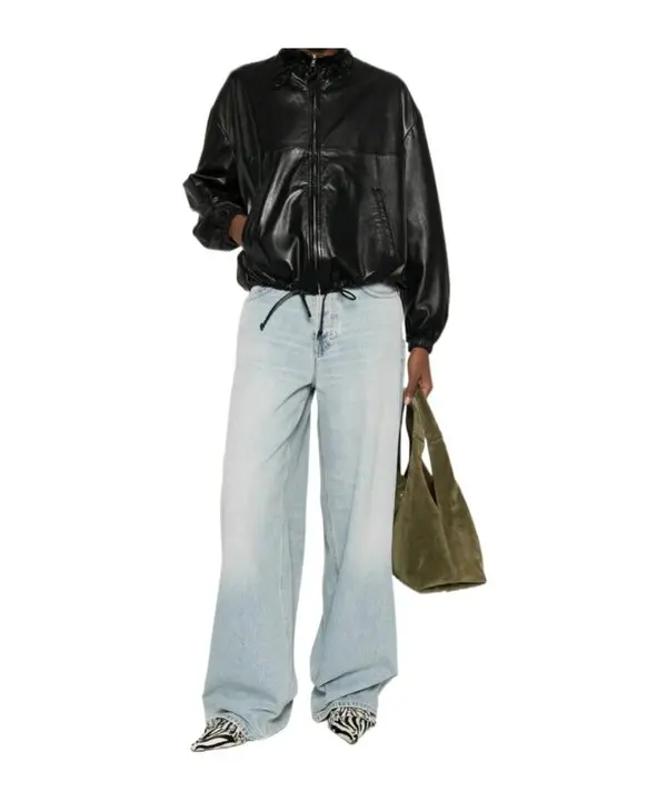HAIKURE Jordan Leather Zip Jacket - Black