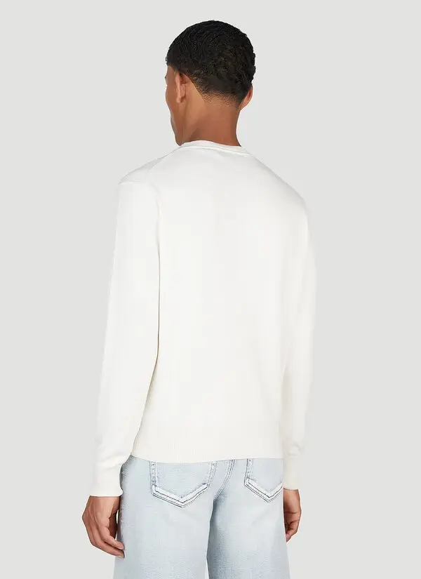 VIVIENNE WESTWOOD Orb Embroidered Long-sleeved Jumper - White