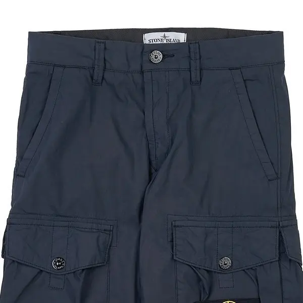 Stone Island Logo Cargo Pants - Black