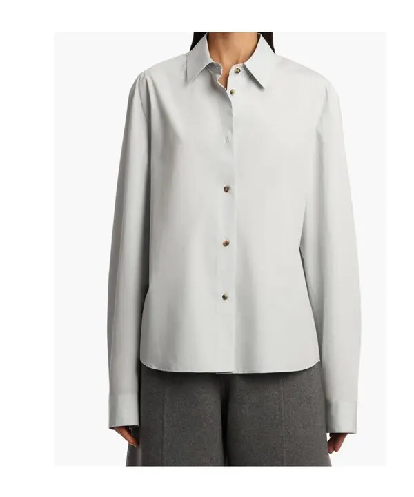 Khaite Argo Cotton Poplin Shirt