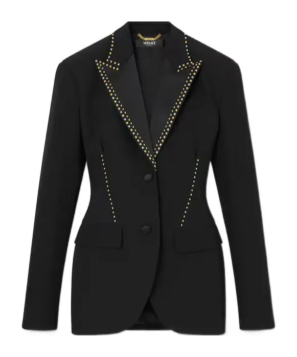 Versace Single-breasted Stud-embellished Blazer