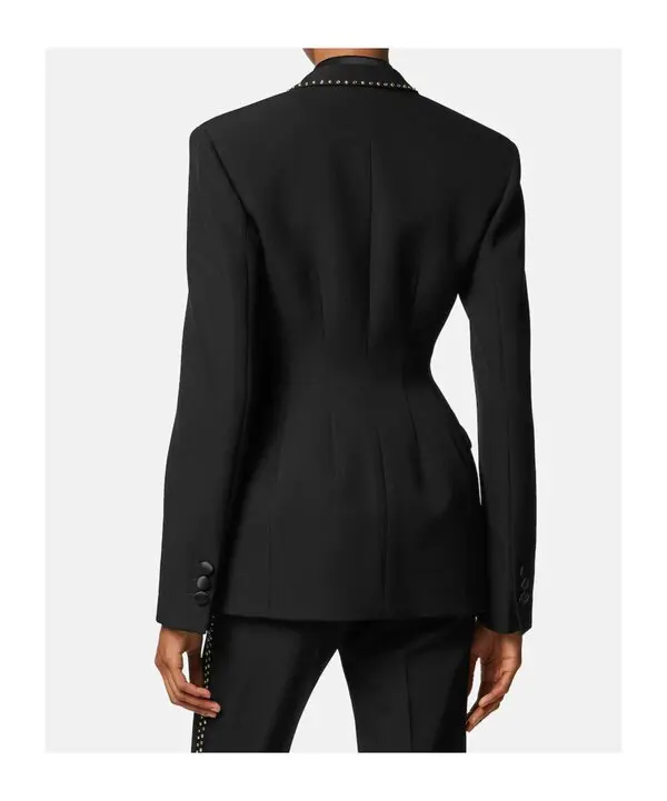 Versace Single-breasted Stud-embellished Blazer
