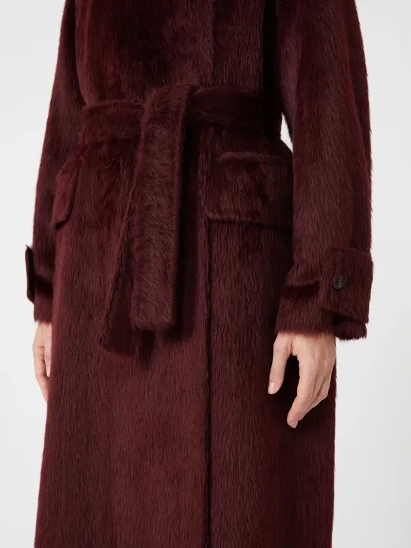 Max Mara Albata Tie-waisted Coat - Cherry