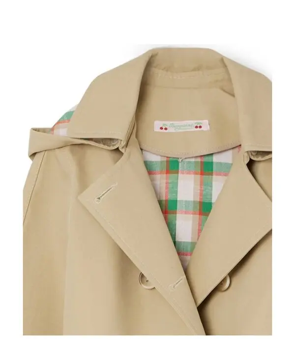 Bonpoint Teen Belted Hooded Trench Coat