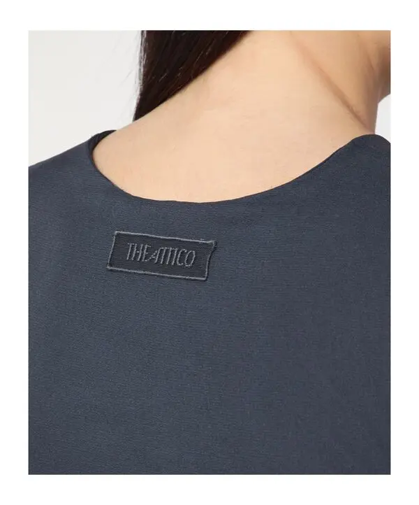 Attico Draped Sheer Top