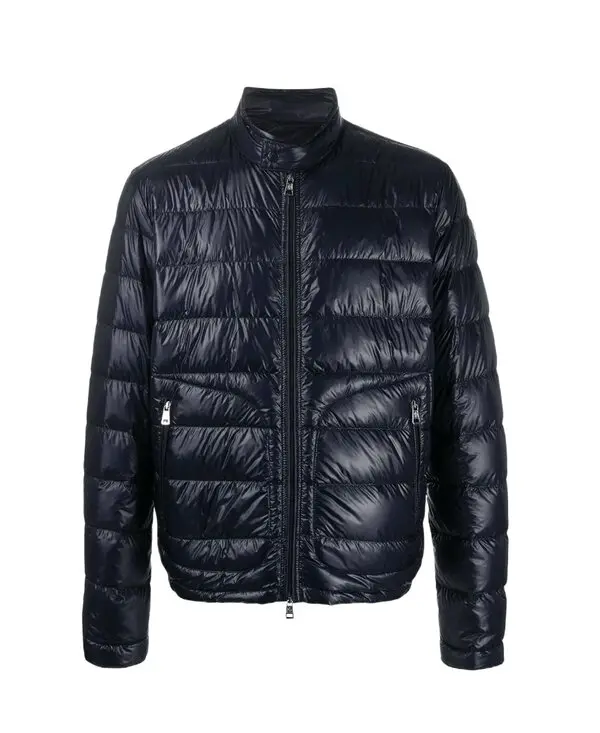 Moncler Zip-up Quilted Down Jacket - Midnight Blue