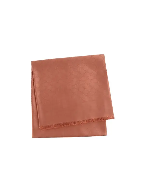 Gucci Gg Frayed Scarf - Orange