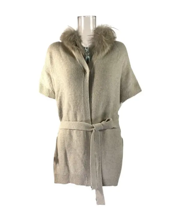 Max Mara Short-sleeved Knitted Cardigan - Nude