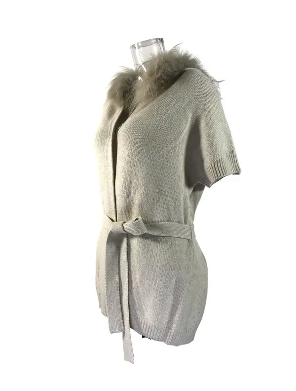 Max Mara Short-sleeved Knitted Cardigan