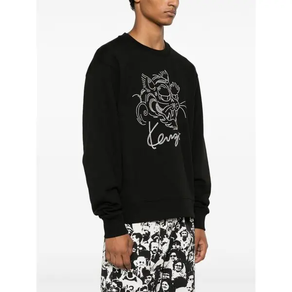 Kenzo Crewneck Drop Shoulder Sweatshirt With Logo Detail