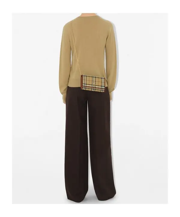 Burberry Checked Chain-linked Shoulder Bag