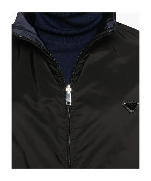 Prada Zip-up Reversible Jacket - Black/blue