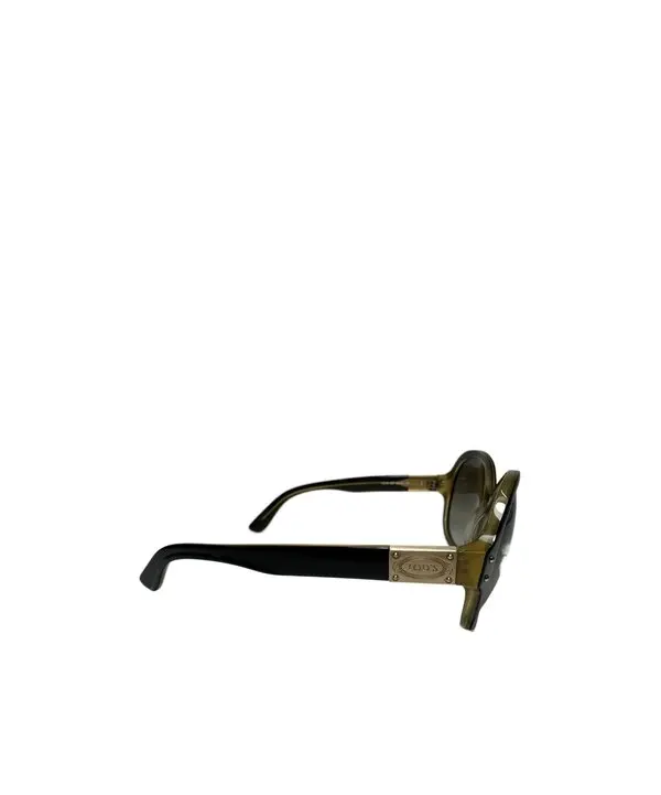 TOD'S Round Frame Logo Sunglasses - Green