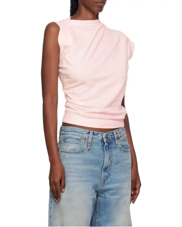 VIVIENNE WESTWOOD Asymmetrical T-shirt With Embroidered Logo - Pink