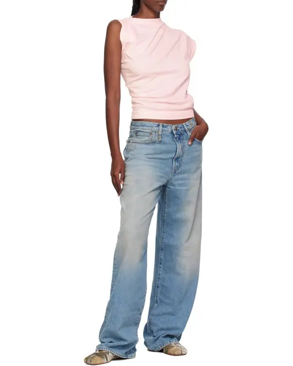 VIVIENNE WESTWOOD Asymmetrical T-shirt With Embroidered Logo - Pink
