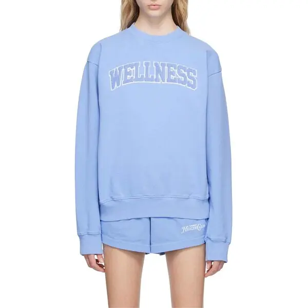 SPORTY  RICH Sporty & Rich "wellness" Logo Sweatshirt