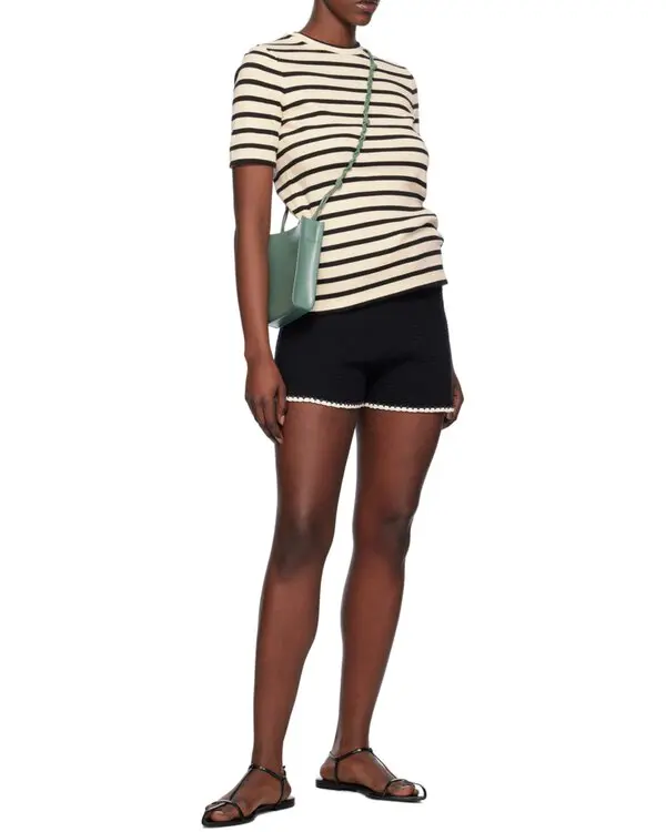 JIL SANDER Striped Jersey T-shirt With Back Logo - No