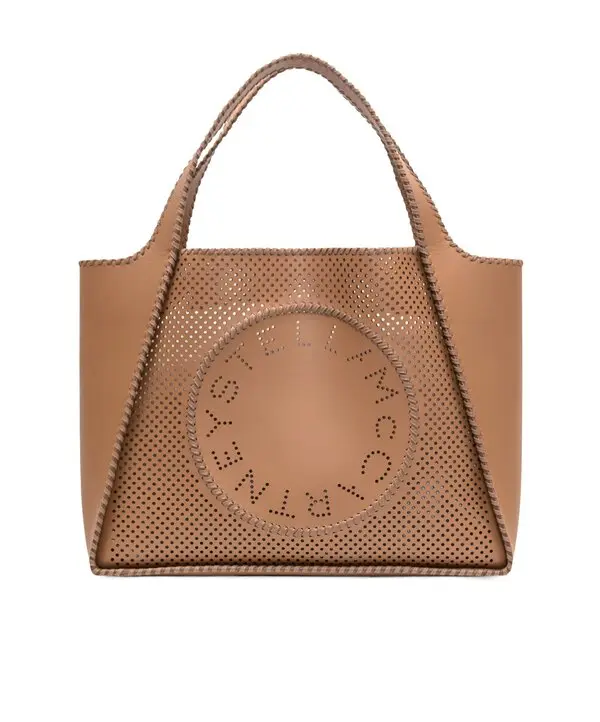 Stella McCartney Perforated Logo Tote - Brown