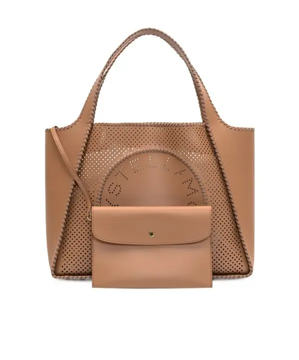 Stella McCartney Perforated Logo Tote - Brown