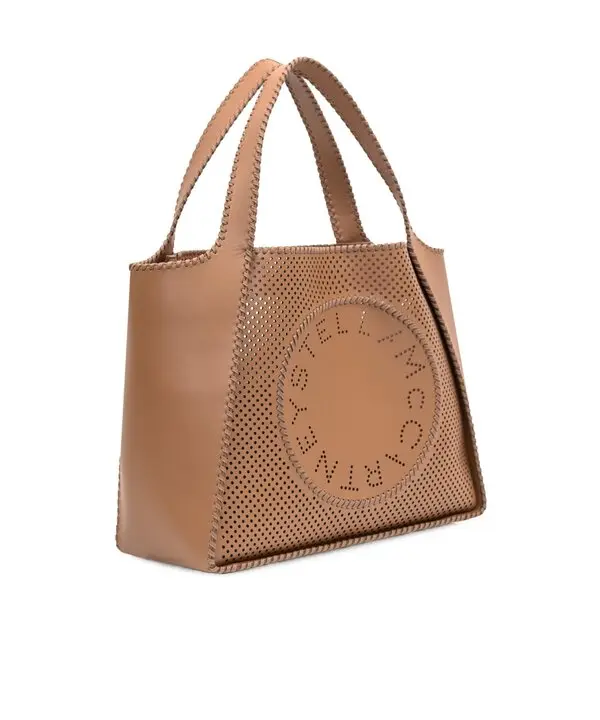 Stella McCartney Perforated Logo Tote - Brown