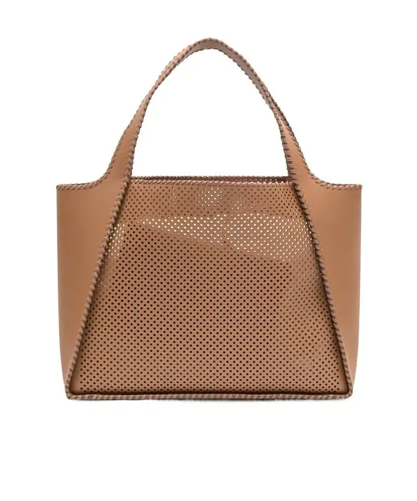 Stella McCartney Perforated Logo Tote - Brown