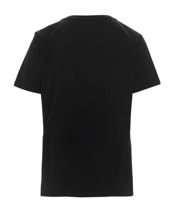 Balmain Logo Printed Crewneck T-shirt - Black